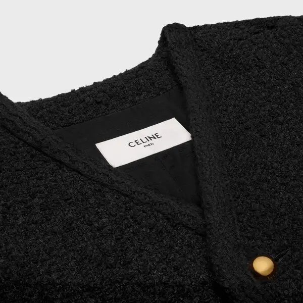 Celine Bouclé Tweed Cashmere Chasseur Jacket