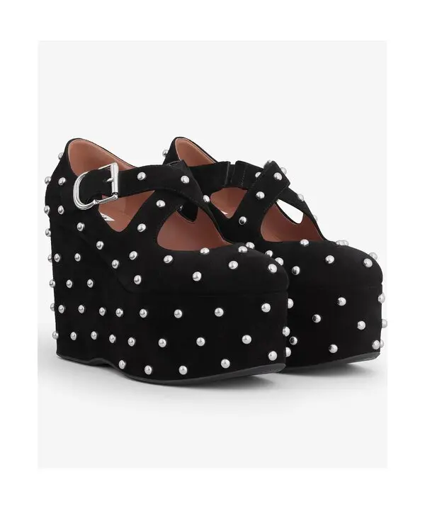 Alaïa Rivet Wedge Shoes