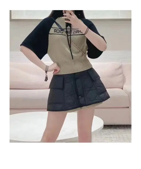 Dior Macrocannage Quilted Skort - Black
