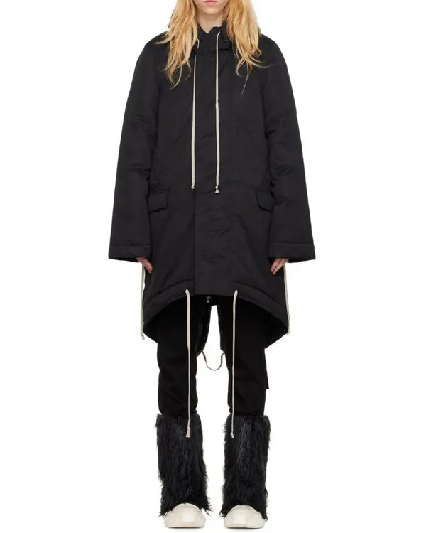 Rick Owens Drawstring-hooded Parka Coat