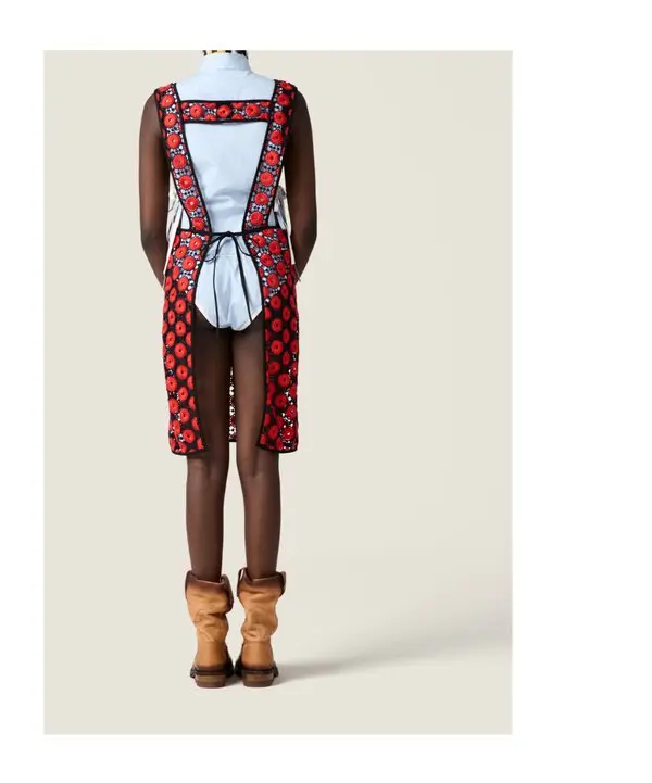 Miu Miu Macramé Apron Dress