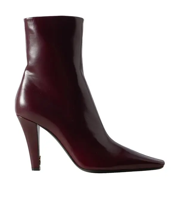 Saint Laurent Jill Square Pointed Toe Ankle Boots