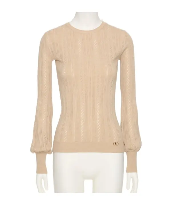 Valentino Garavani Crewneck Jumper With Logo Plaque