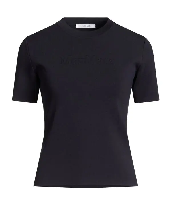 Max Mara Short-sleeved Crew Neck Sweater - Black