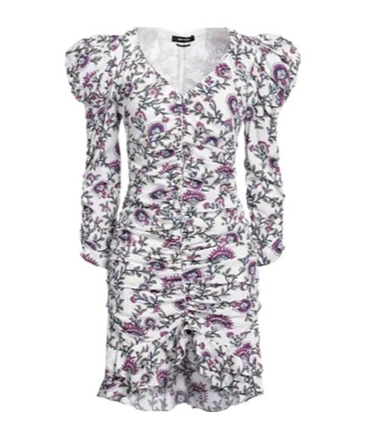 Isabel Marant Étoile Floral Print Gathered Sheath Dress