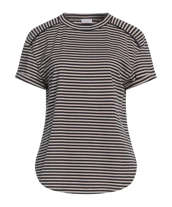 Brunello Cucinelli Striped Crew Neck T-shirt