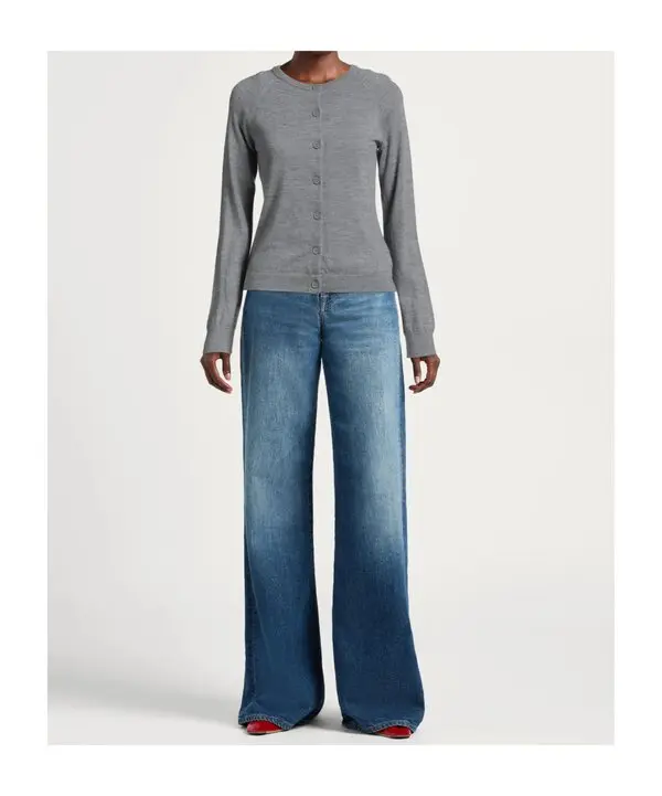 MAXCO. Max&co. Long-sleeved Crew Neck Cardigan