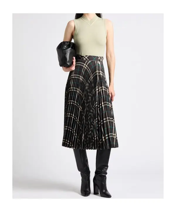 Burberry Plaid Pleated Skirt