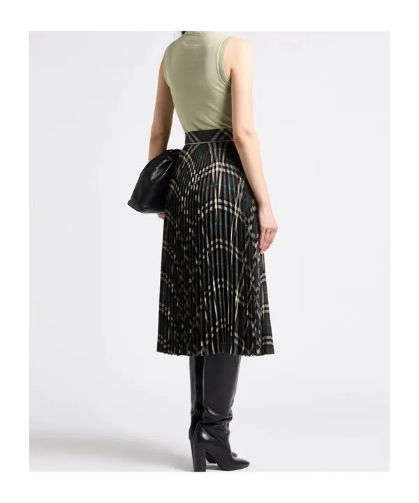 Burberry Plaid Pleated Skirt