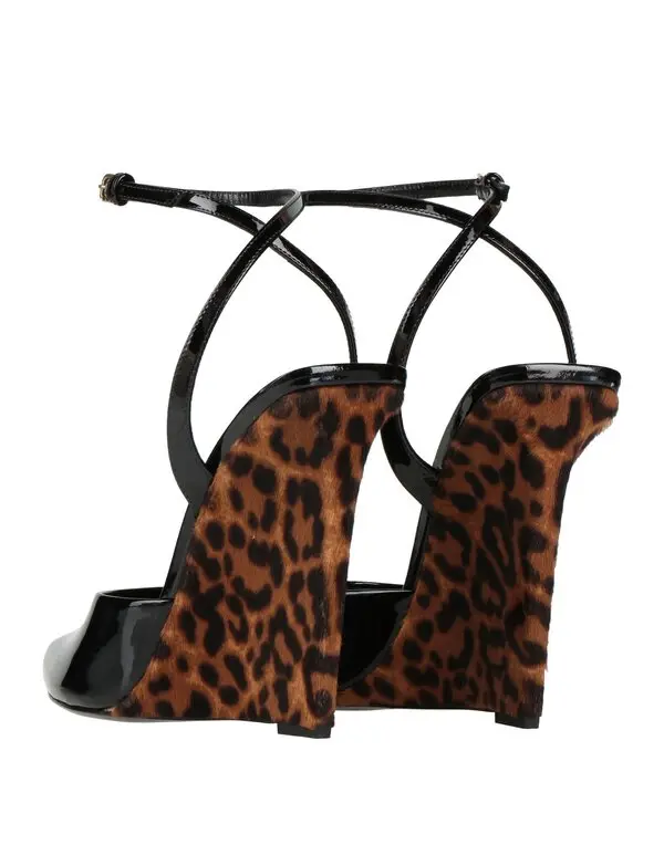 Saint Laurent Two-tone Wedge Sandals