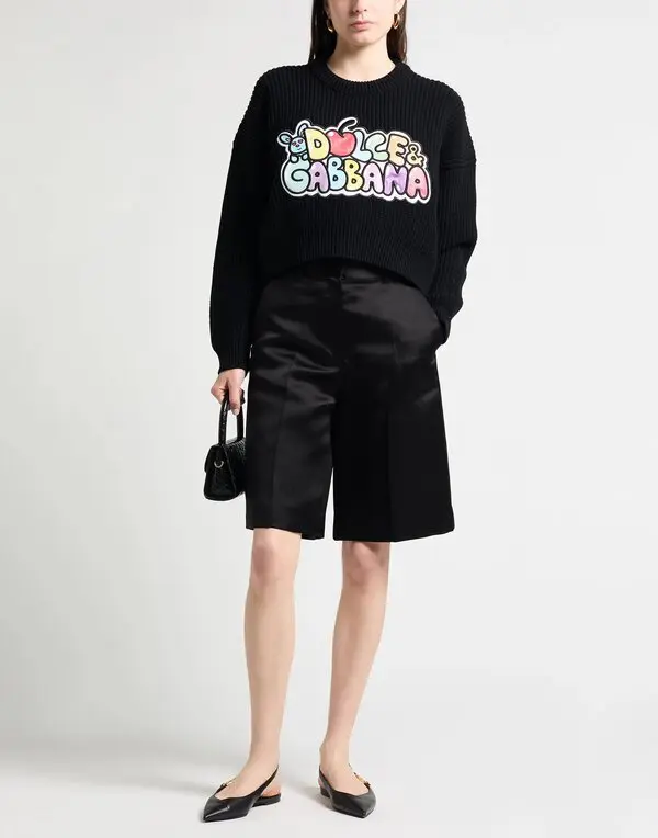 Dolce & Gabbana Wool Knit Top With Appliqués