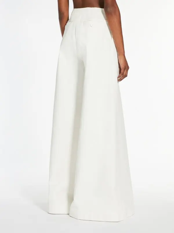 Max Mara Decorative Button Bell-bottom Trousers