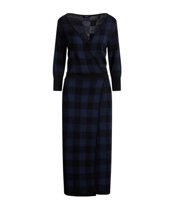 DIESEL® Slim-fit Plaid Knit Dress