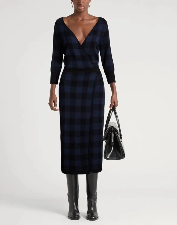 DIESEL® Slim-fit Plaid Knit Dress