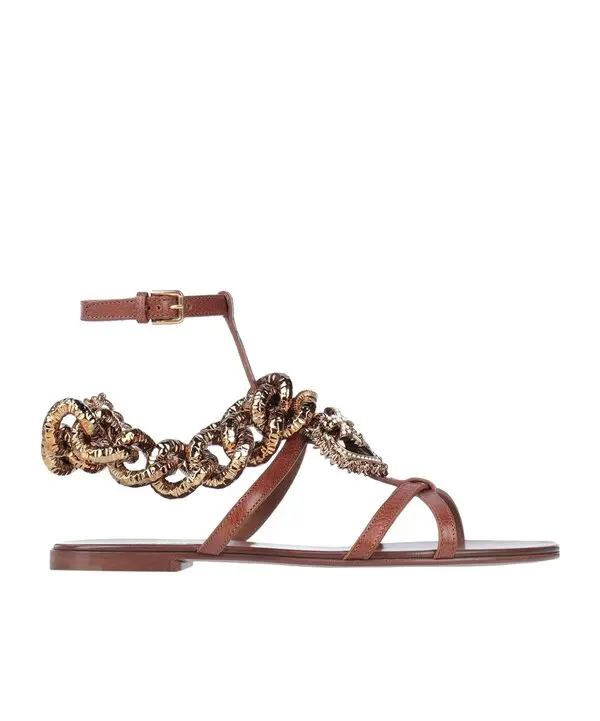 Dolce & Gabbana Embellished Leather Sandals