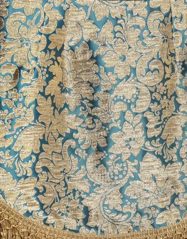 Dolce & Gabbana Tassel Embellished Paisley Brocade Mini Skirt
