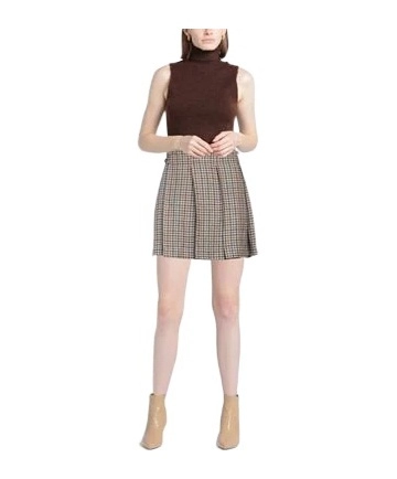 Brunello Cucinelli Checked Pleated Skirt