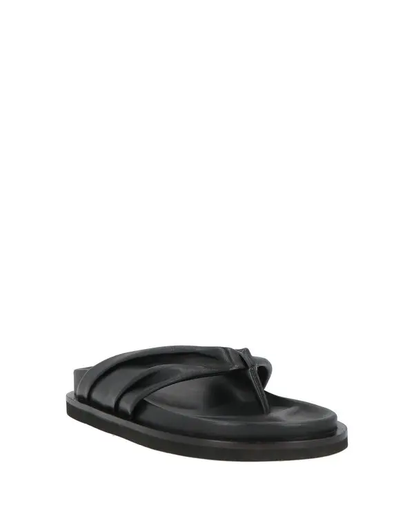 MAXCO. Max&co. Leather Thong Sandals With Rubber Sole