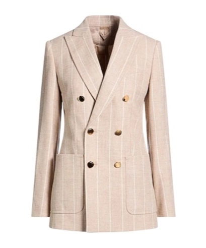 Max Mara Striped Double-breasted Blazer