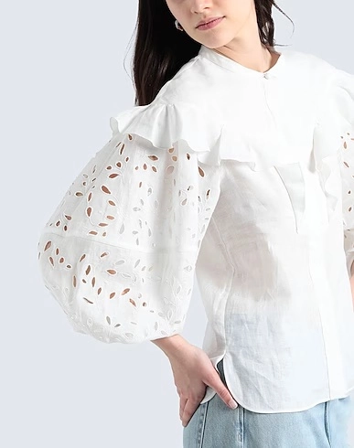 Chloé Broderie Anglaise Ruffled Shirt