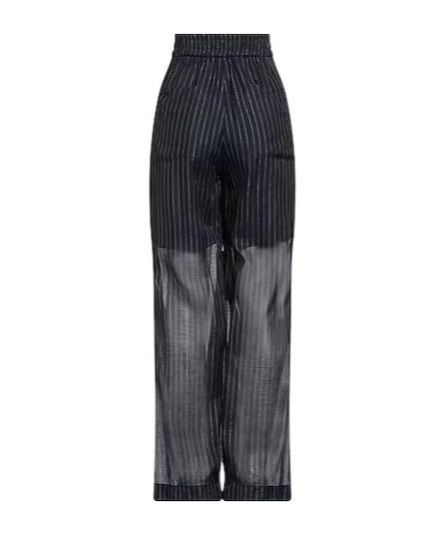Brunello Cucinelli High-waist Wide-leg Striped Organza Trousers