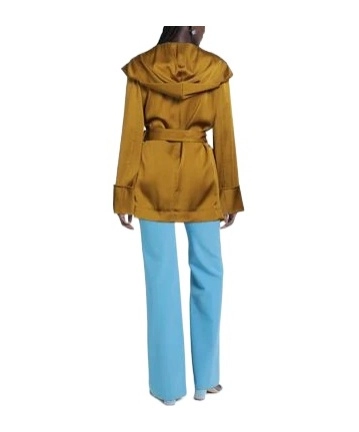 Saint Laurent Satin Wide Lapel Blouse