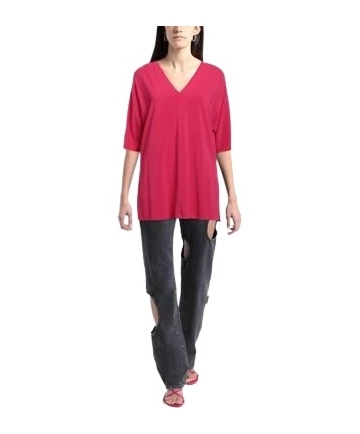 Max Mara V-neck Three-quarter Sleeve Top