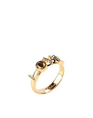 Chloé Polished Gold-plated Thin Band - Yellow