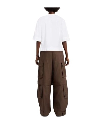GANNI Cropped Crew-neck Blouse