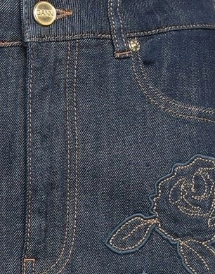 GANNI High-waisted Floral Embroidered Denim Maxi Skirt