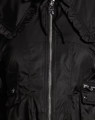 GANNI Zip-up Bomber Jacket With Ruffled Collar