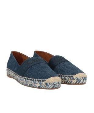Chloé Denim Canvas Espadrilles - Blue