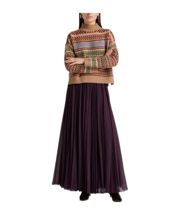 MAXCO. Max&co. Pleated Chiffon Maxi Skirt
