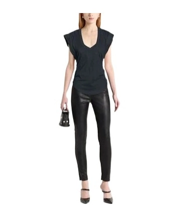Isabel Marant Étoile Solid V-neck Short Sleeve T-shirt
