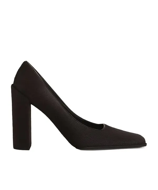 Alaïa Square-toe Chunky High Heel Pumps - Black