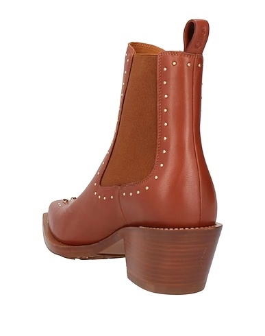 Chloé Cowboy Ankle Boots With Stud Embellishments