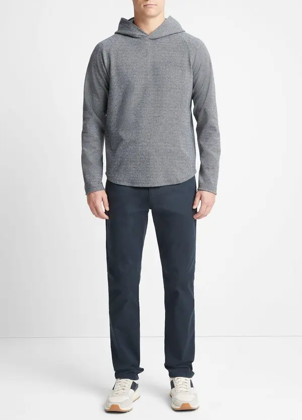 Vince Long-sleeved Hooded Pullover With Ribbed Details