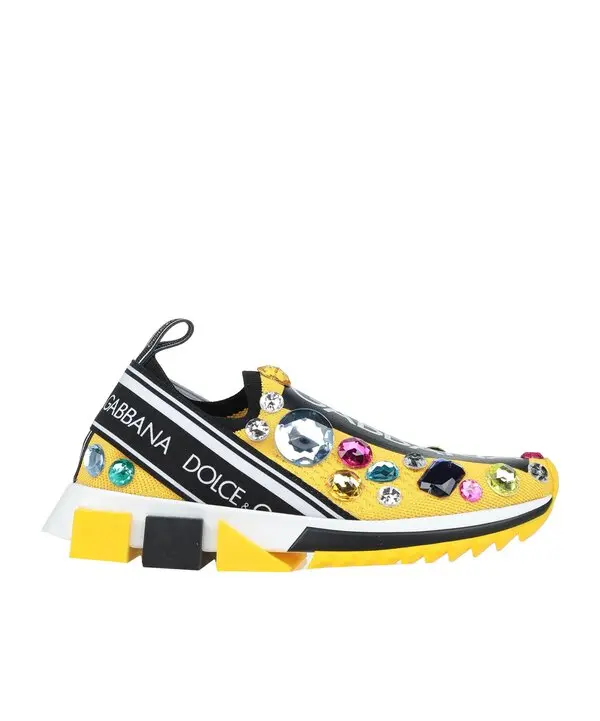 Dolce & Gabbana Embellished Round Toe Sneakers - Multicolor