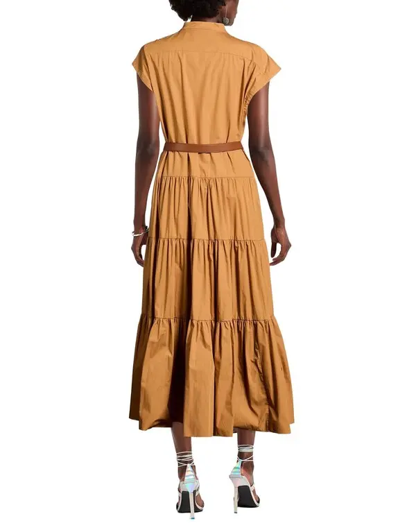 Max Mara Poplin Tiered Shirt Dress