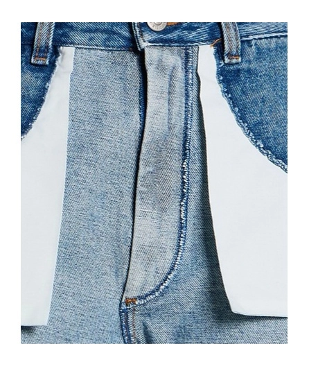 MAISON MARGIELA Two-tone Straight-leg Denim Trousers