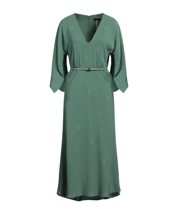 Max Mara Flared Crepe Dress With Embellishments