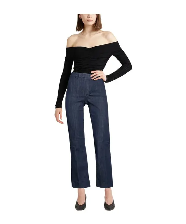 Max Mara Solid Color Denim Trousers