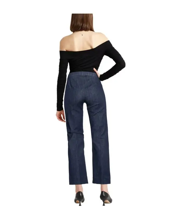 Max Mara Solid Color Denim Trousers