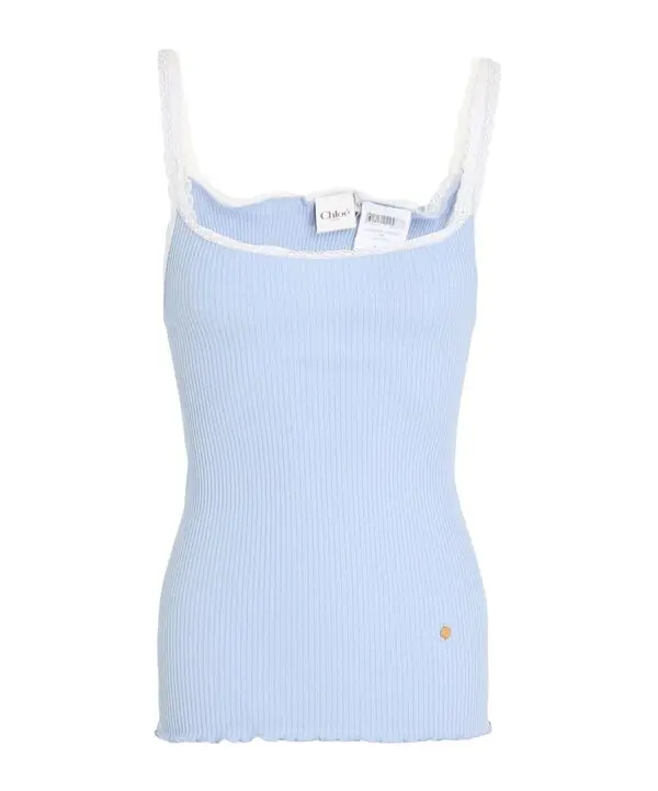 Chloé Ribbed Lace Trim Camisole