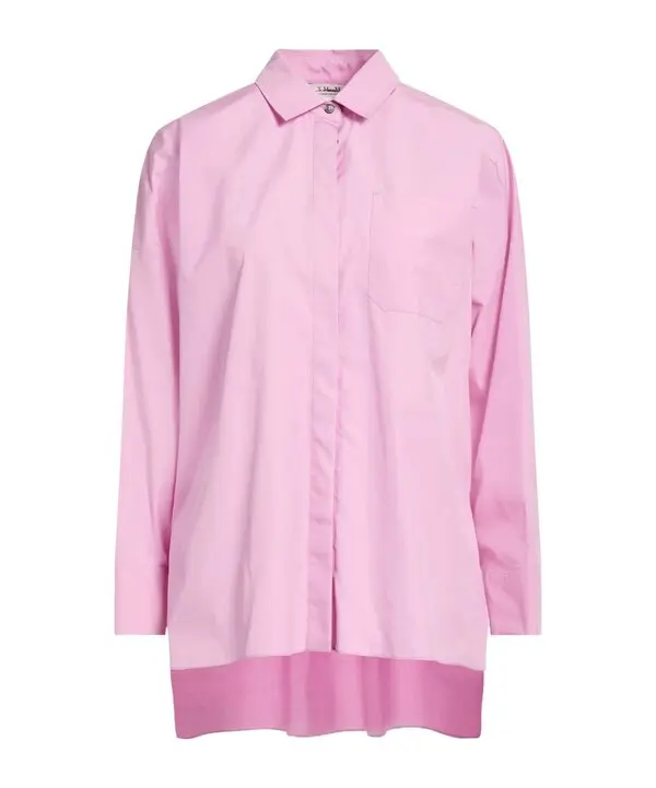Max Mara Oversized Poplin Shirt With Classic Collar