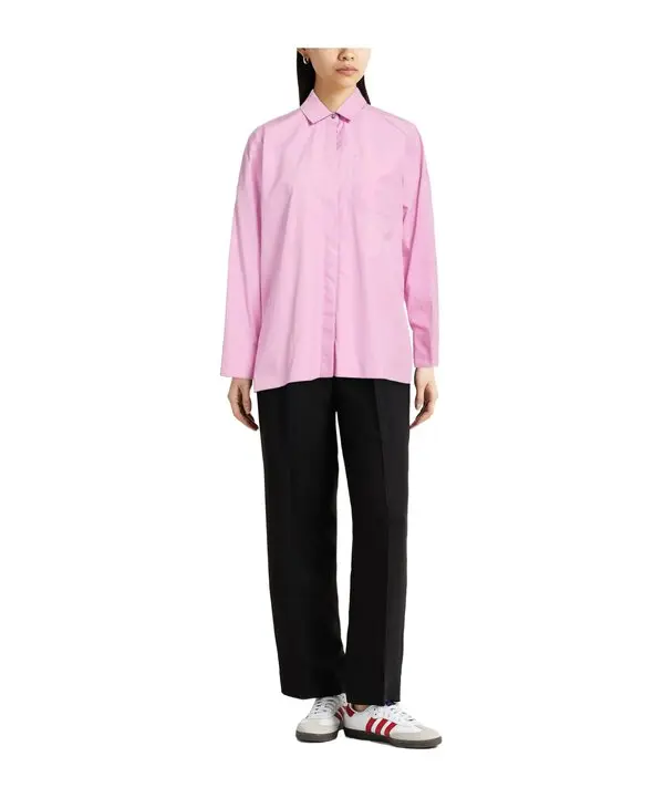 Max Mara Oversized Poplin Shirt With Classic Collar