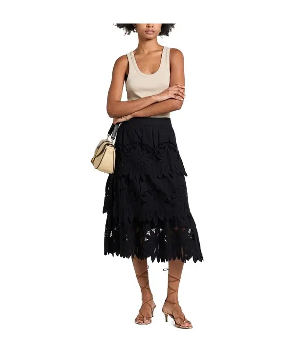 Farm Rio Solid Color Cut-out Dress