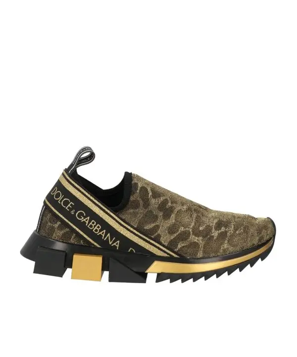 Dolce & Gabbana Sock Sneakers With Leopard Print