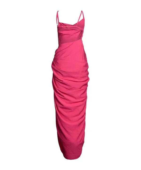 Jacquemus Ruched Maxi Dress - Red