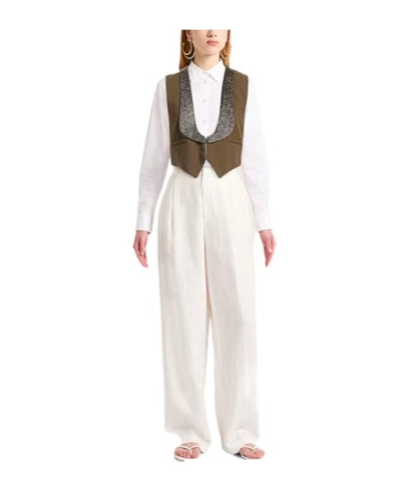 Max Mara Embellished Twill Vest